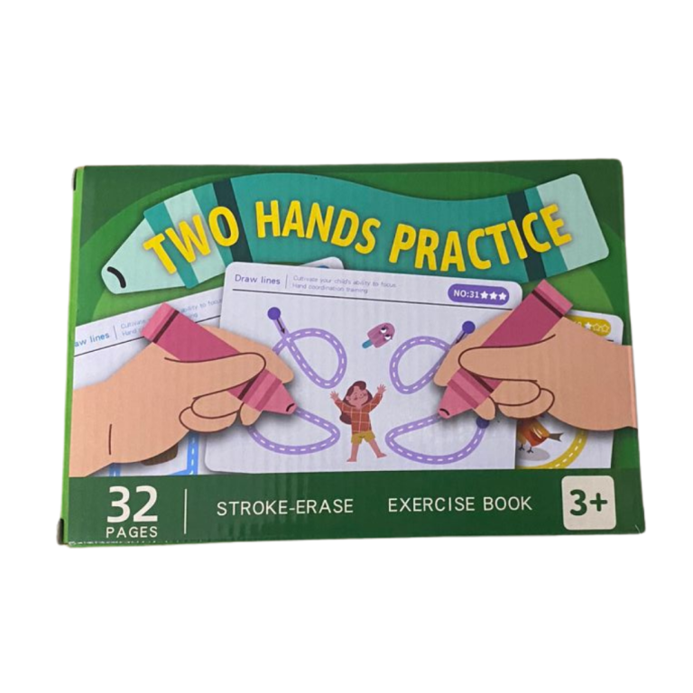 (PREORDER) TWO HANDS PRACTICE: Stroke-Erase Exercise Book for KIDS ...